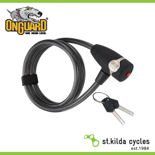 Onguard Bike/Cycling Lock - OG Series - Coiled Cable Lock Key - 120cm X ...