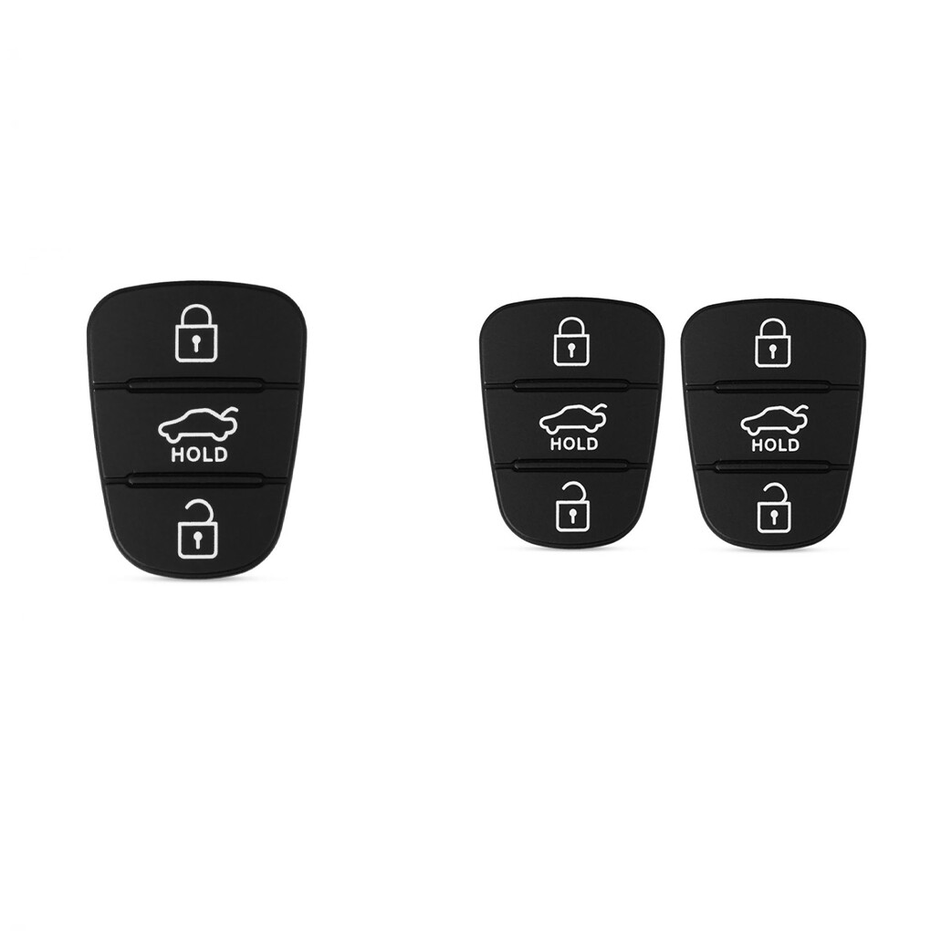 1/2/3 Automobile Remote Key Fob Professional 3 Button Rubber Pad Case ...