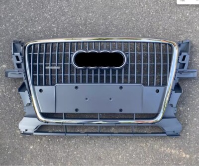 For 2009 2010 2011 2012 Audi Q5 Front Bumper Gray Mesh chrome Grill ...