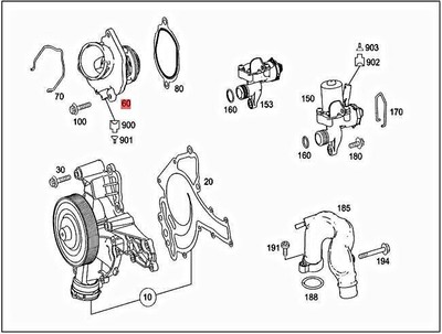 Genuine MERCEDES Coolant thermostat 2722000615 | eBay