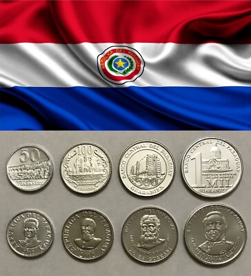 PARAGUAY - SET of 4 Coins (guarani, guaranies) 2018 - 2022 - UNC | eBay