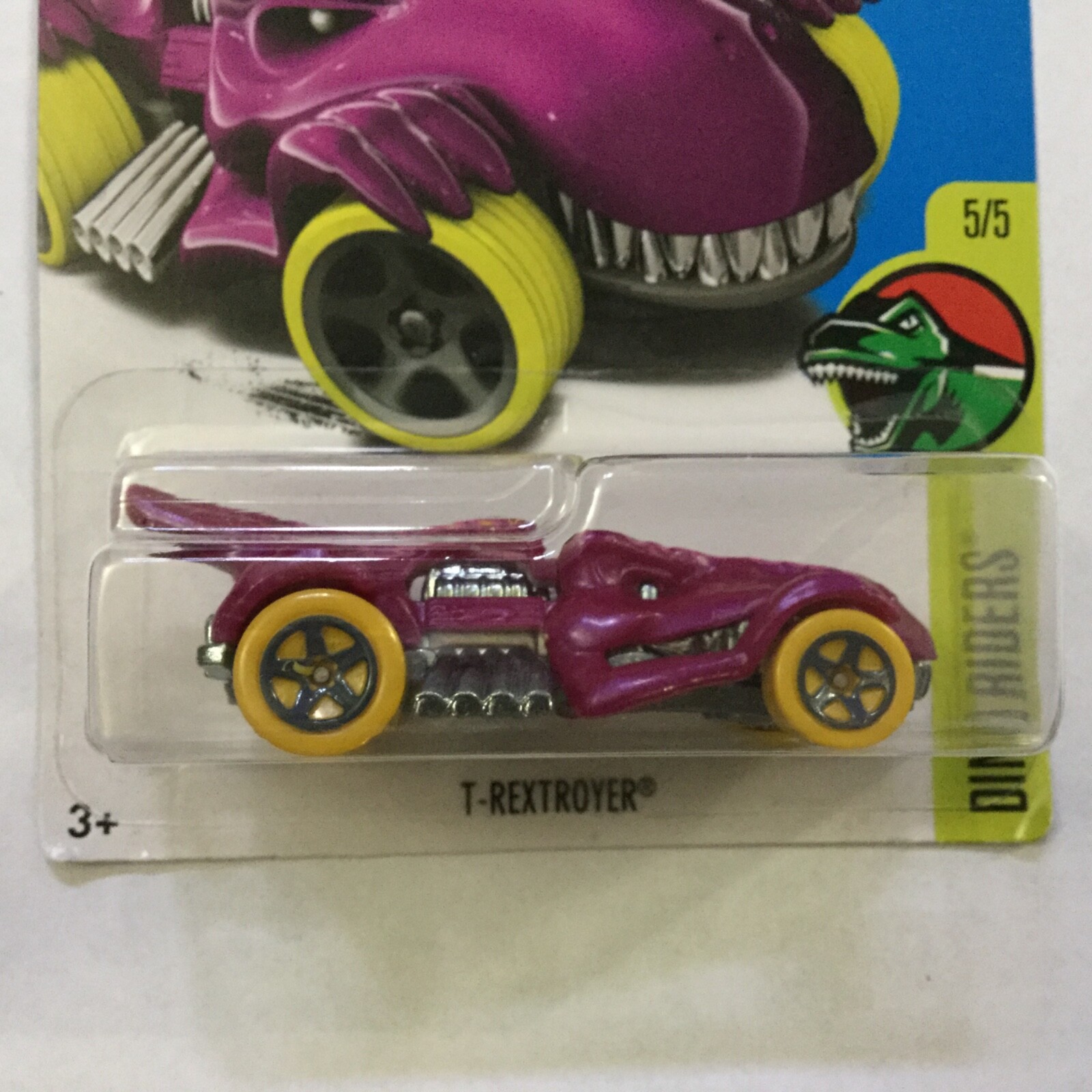 2016 HOT WHEELS TREASURE HUNT Dino Riders T-REXTROYER 5/5 HW #250/250 ...