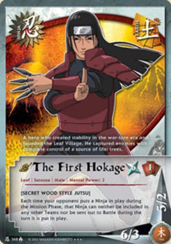 The First Hokage - N-368 - Super Rare - 1st Edition - Foil lineage of ...