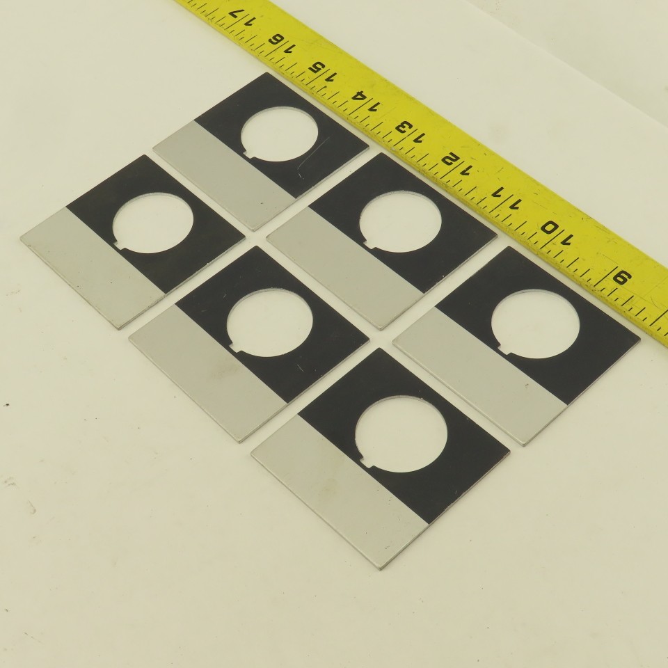 30mm Switch Legend Plate Blank 2-3/8" Square Lot Of 6 | eBay