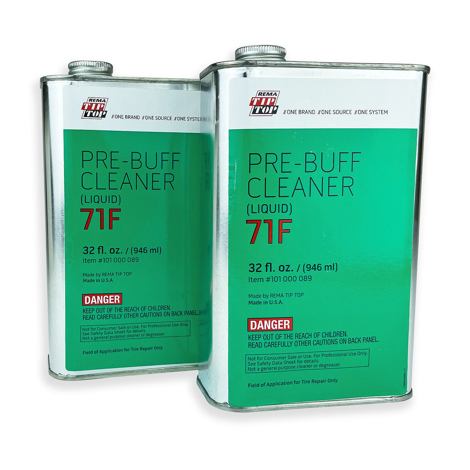 2 Cans of REMA 71F Pre-Buff Cleaner Liquid for Tire Patch Repairs 32oz ...