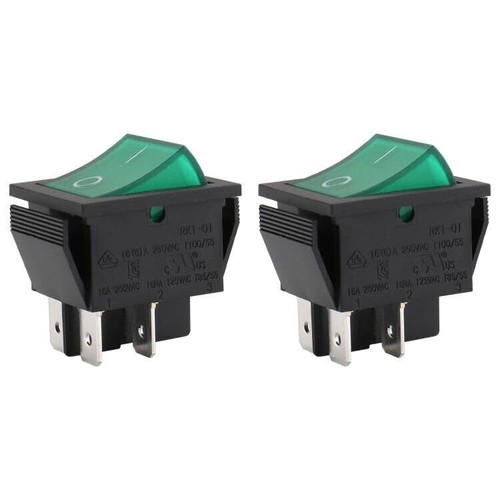 Boat Rocker Switch DPST ON/Off Snap 4 Pin Red Light 16A/250V UL TUV ...