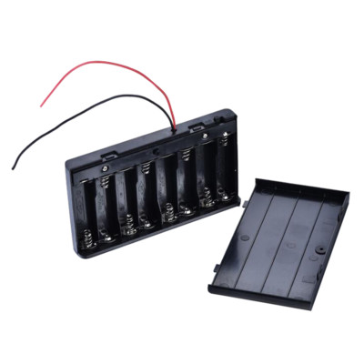 8 slot AA Battery Pack Holder Case Box 8-Cell 12V Storage Holder ...