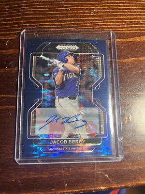 2022 Panini Prizm Draft Base Autographs Prizms Blue Pulsar Jacob Berry ...