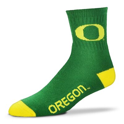 OREGON UNIVERSITY DUCKS GREEN ADULT LARGE CREW SOCKS AUTHENTIC NCAA ...