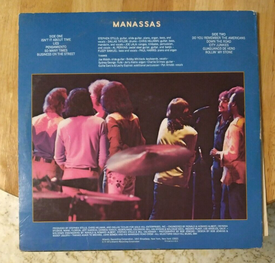 Manassas Down The Road Atlantic SD 7250 Album VG+ Cover VG Lyric ...