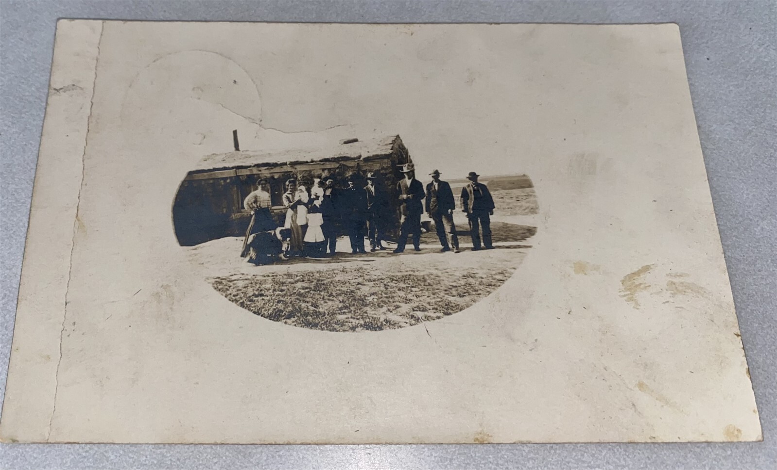 1913 Sod Home & People Marmarth North Dakota Real Photo Postcard RPPC ...