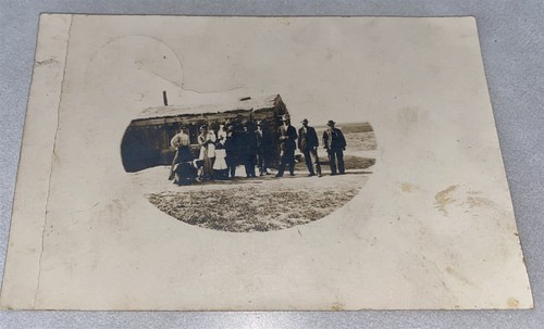 1913 Sod Home & People Marmarth North Dakota Real Photo Postcard RPPC ...