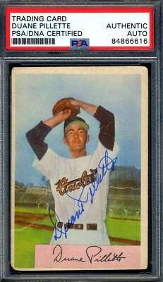 Duane Pillette PSA DNA Signed 1954 Bowman Autograph | eBay