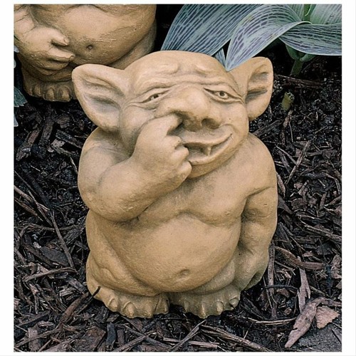 Gothic Troll Like Gargoyle Nasty Nose Picker Garden Statue | eBay