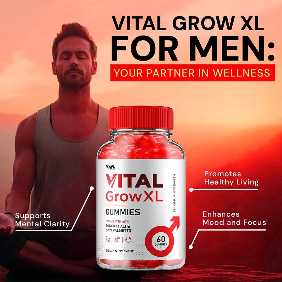 (3 Pack) Vital Grow XL Gummies for Men – VitalGrowXL Maximum ...