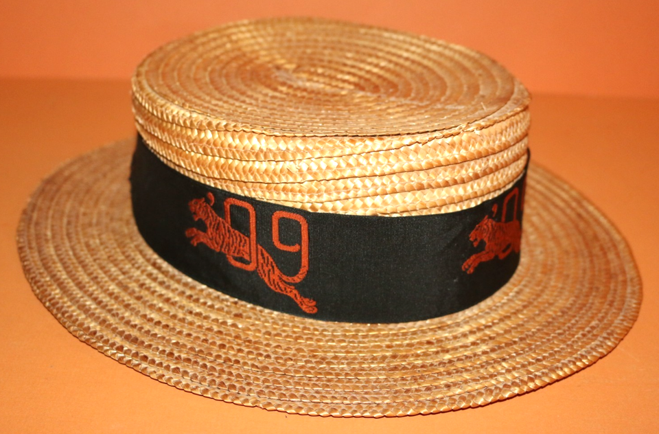 Antique 1909 DETROIT TIGERS - Bennett Park Baseball Stadium Straw Hat w ...