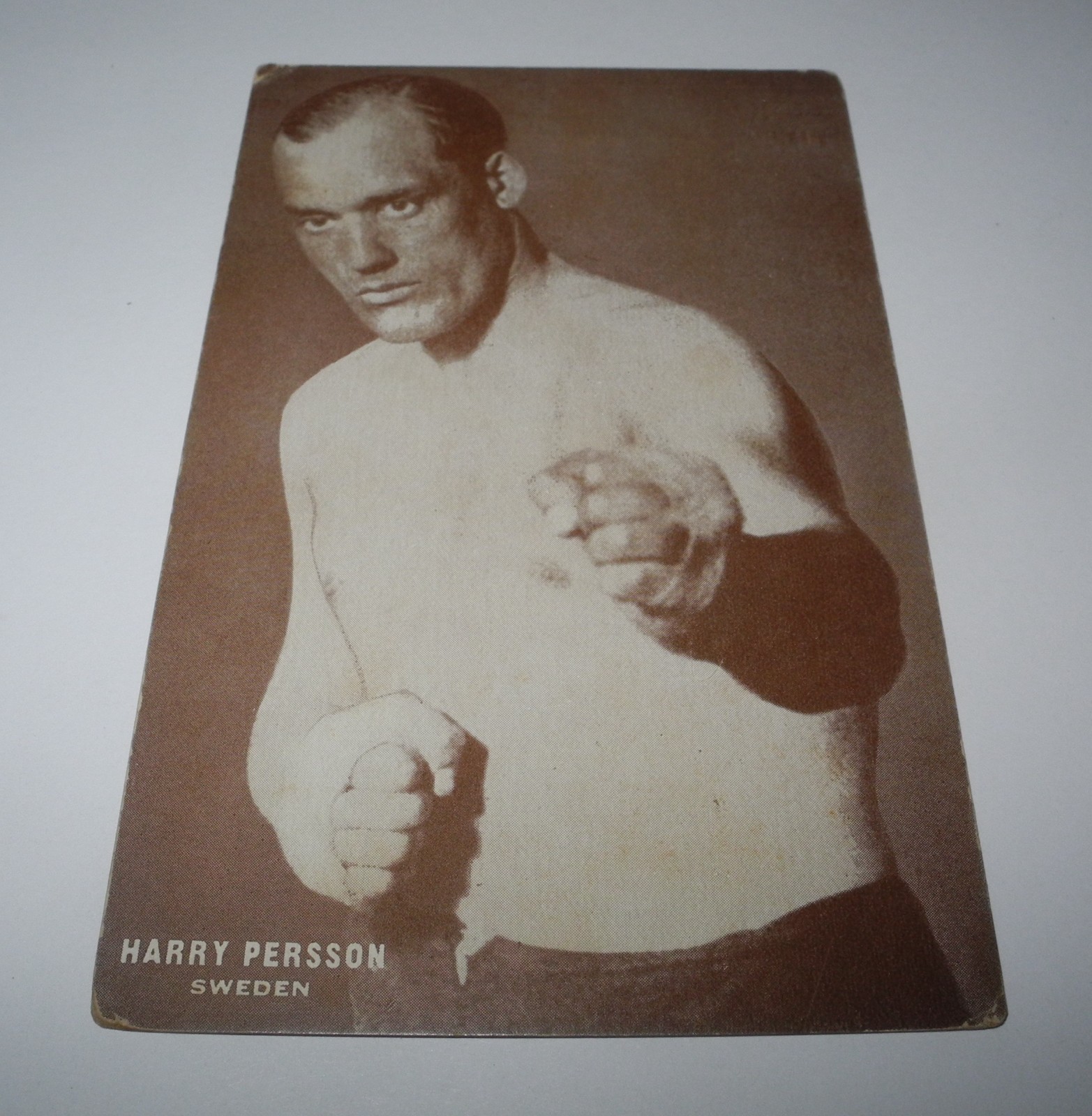 1927 Boxing Advertising Ephemera Exhibit Card Photo Postcard Harry ...