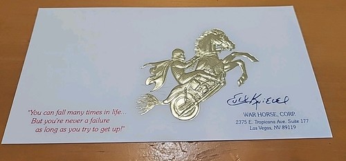 EVEL KNIEVEL ORIGINAL BUSINESS CARD | eBay