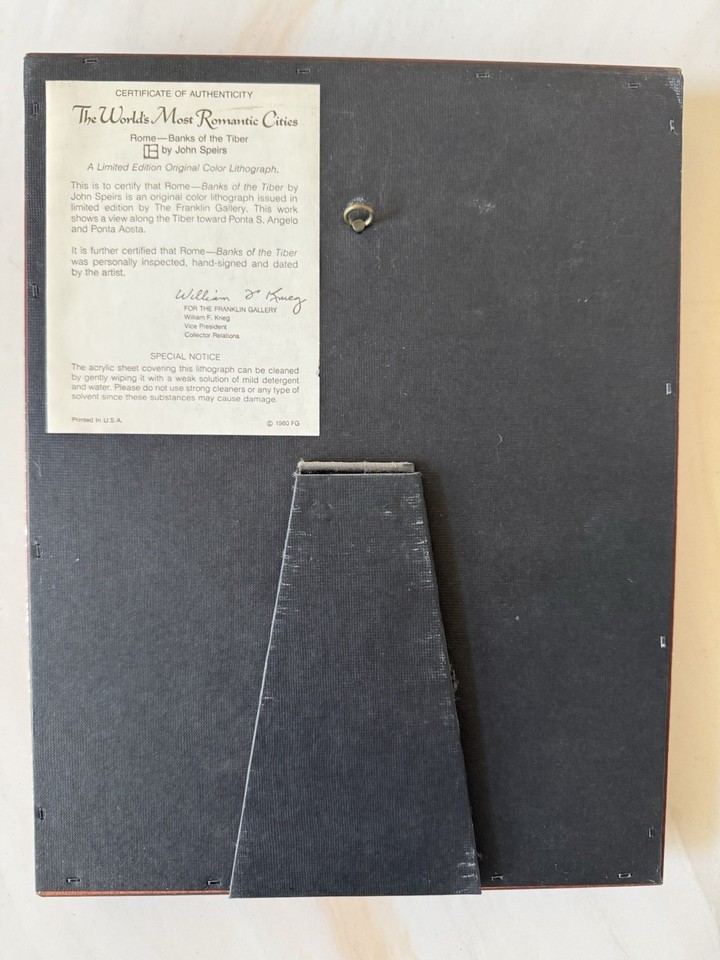 Vintage Original Color Lithograph Hand Signed John Speirs Rome 1980 | eBay