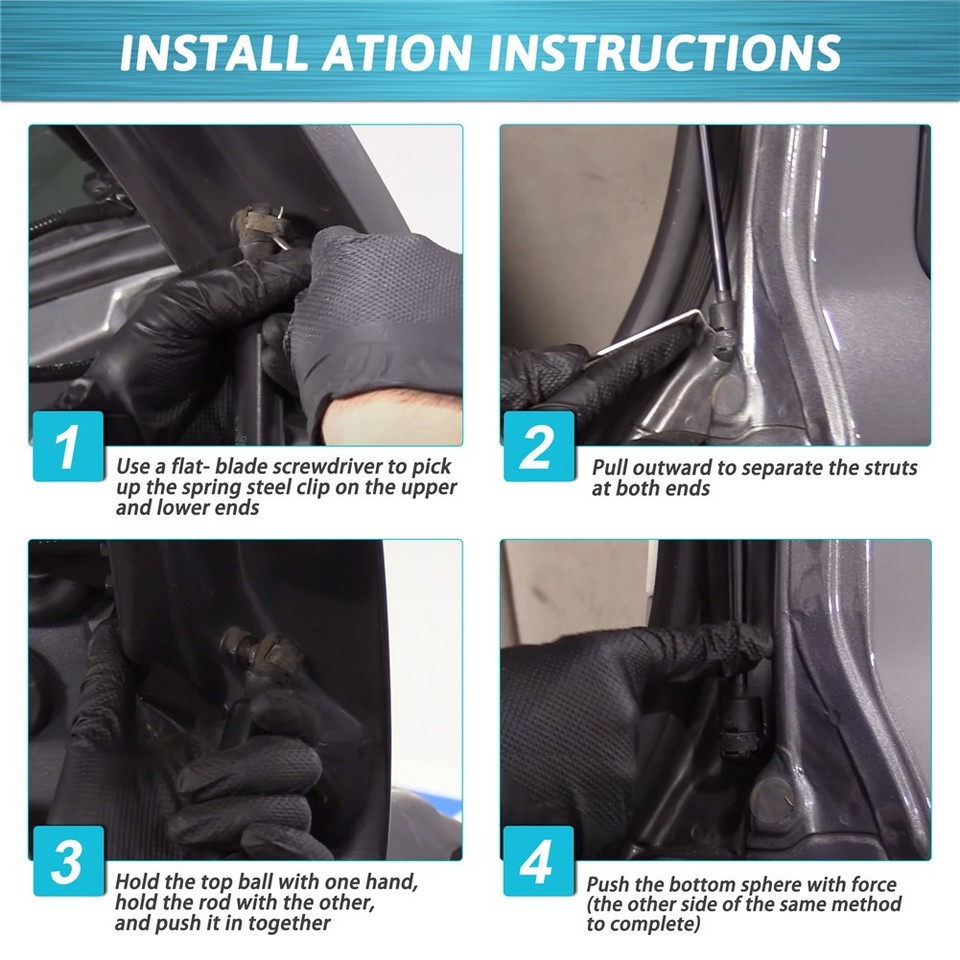 2PCS Rear Tailgate Gas Struts For 2001-2012 Ford Escape Lift Support ...