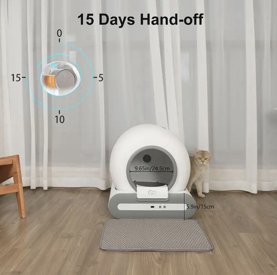 DOEL Automatic Self-Cleaning Cat Litter Box 65L APP Control with Cat ...