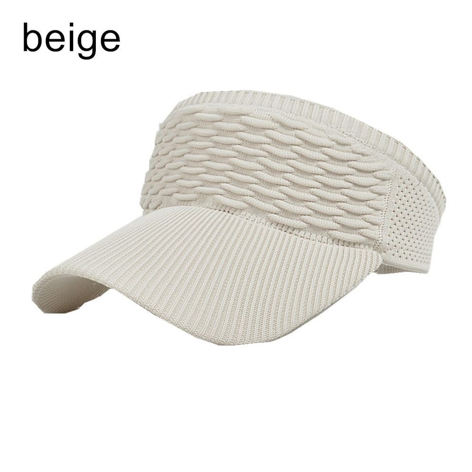 Summer Sports Women Beach Anti-UV Visor Cap Empty Top Hat Sun Hat ...