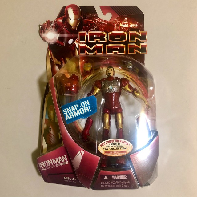 Marvel Hasbro Iron Man Prototype Snap on Armor Movie 2008 Action Figure ...