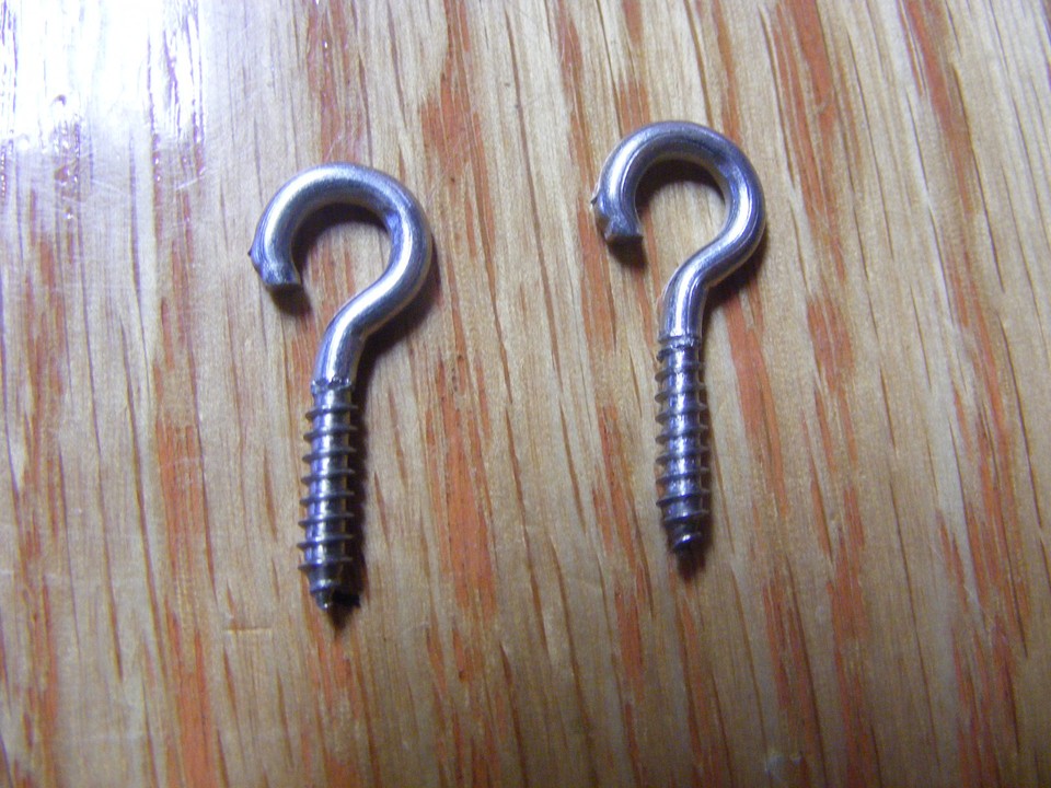100 Stainless Steel Open Screw Eyes in Size .092 x 1" For Lure Making ...