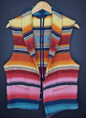 Polo Ralph Lauren X-Small Serape Vest Jacket Southwestern Navajo Rodeo ...