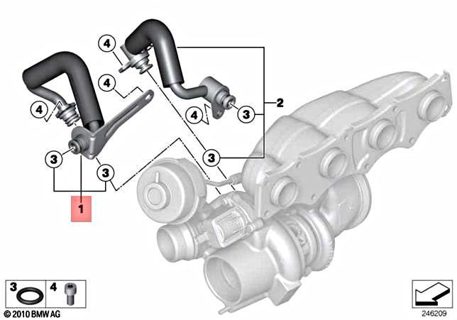 Turbocharger Coolant Line (Feed) Genuine For BMW 11538853292 | eBay
