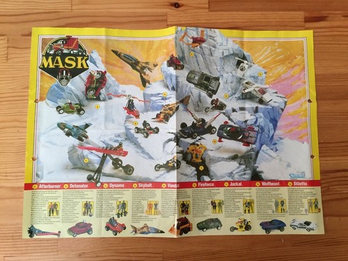M.A.S.K AFTERBURNER instruction manual booklet poster mask kenner | eBay