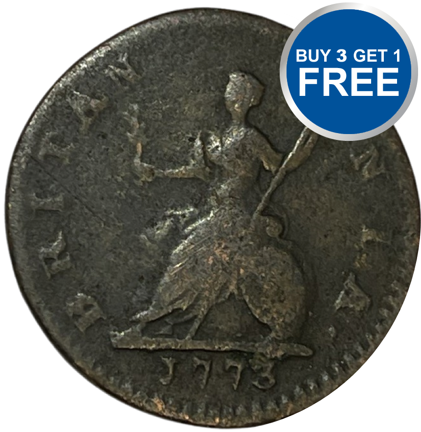 1771 - 1775 - 1 FARTHING - GEORGE III - CHOICE OF YEAR - GREAT BRITAIN ...