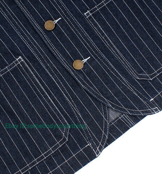 Railroad Denim Jackets Vintage Style Men's Work Jeans Chore Casual ...