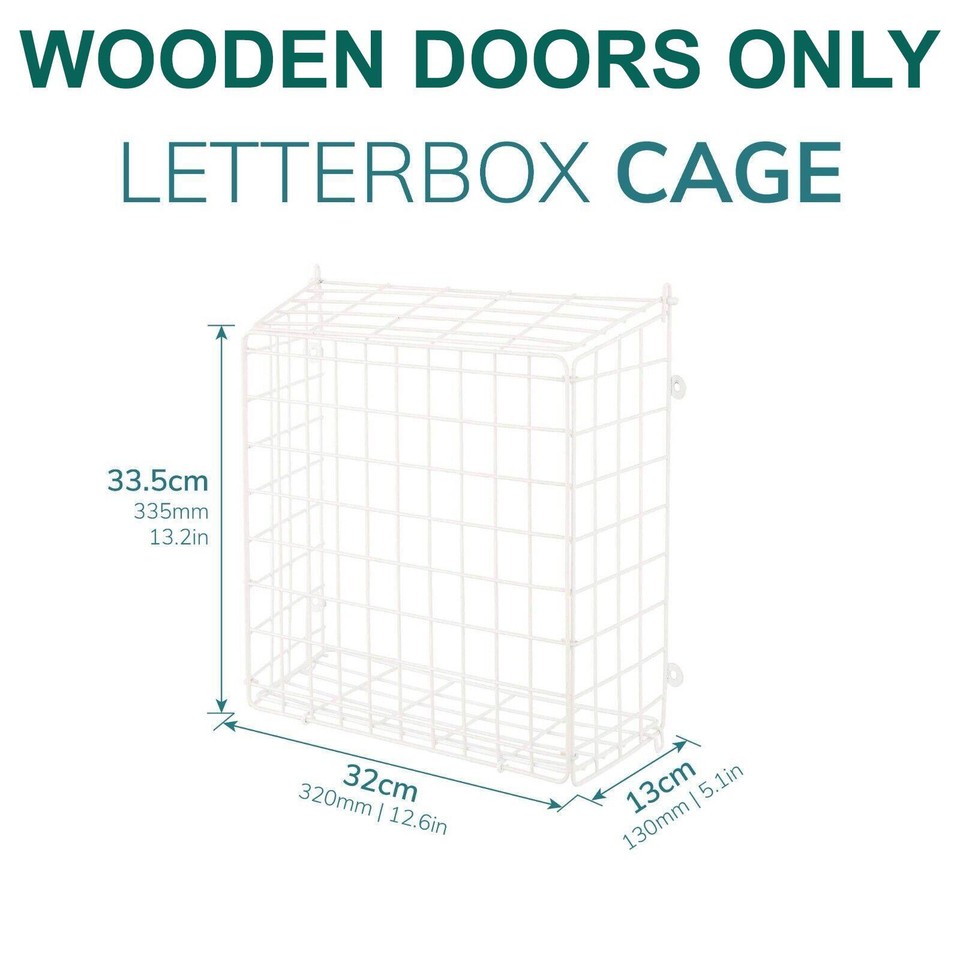 Front Door Letter Box Cage Mounted Mail Box Letter Guard Post Catcher ...