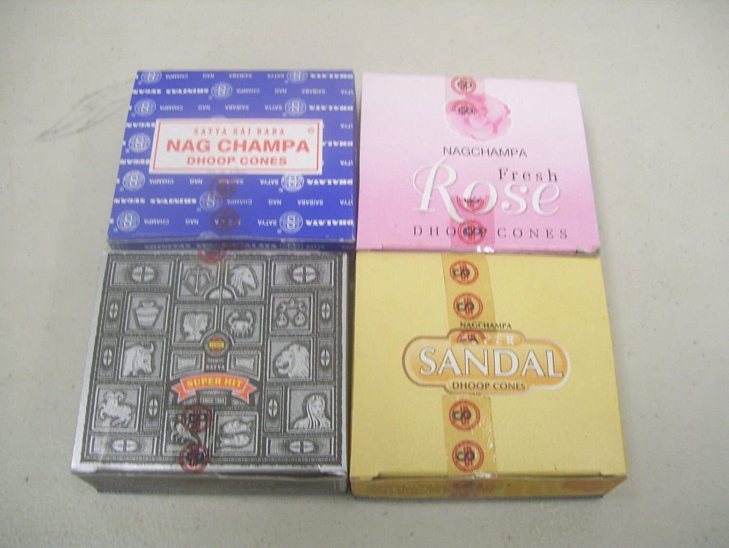 Nag Champa Fresh Rose Super Sandal Super Hit Incense Cones By Satya Sai ...