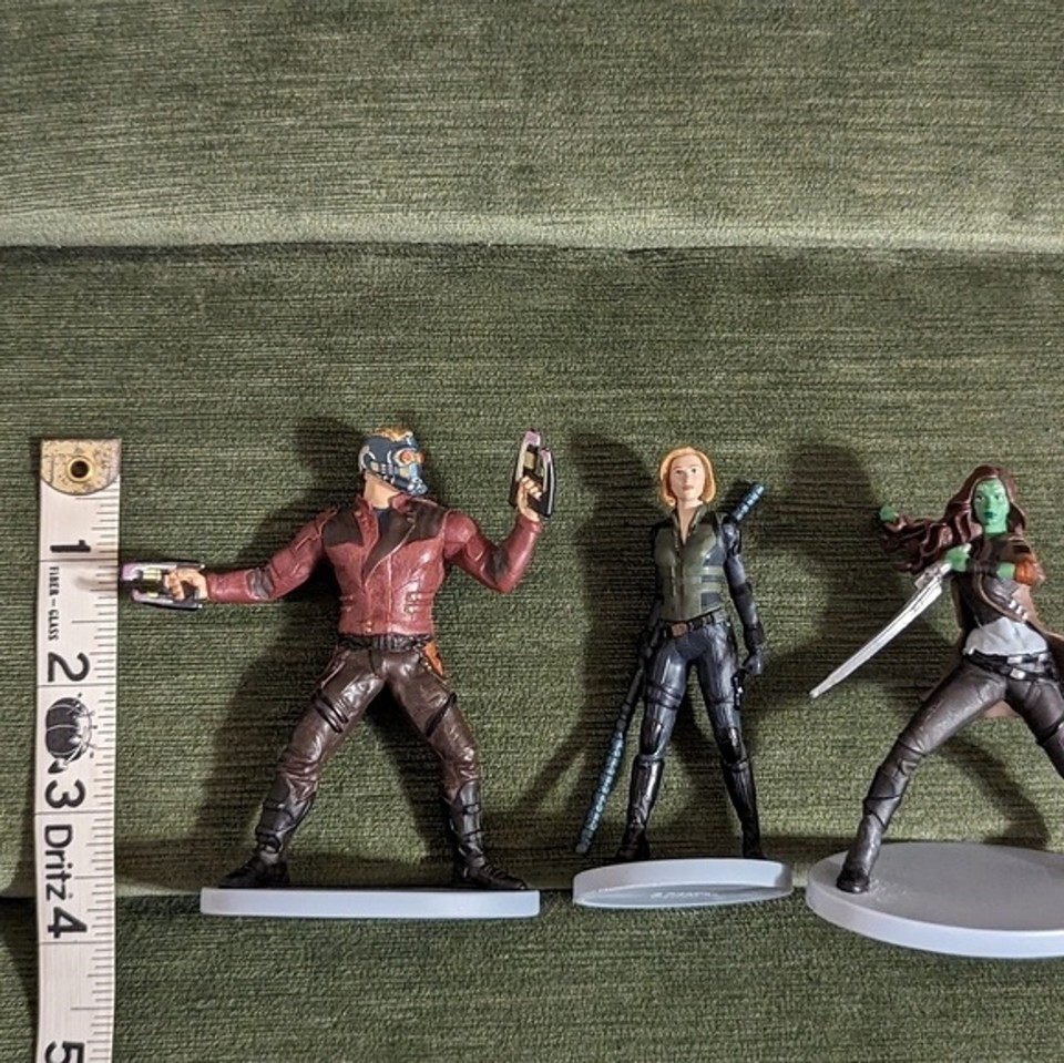 Bundle Disney Marvel Action Figures STAR LORD GAMORA BLACK WIDOW | eBay