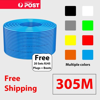 305m Premium Cat6 RJ45 Ethernet LAN Network Cable Multiple colours ...