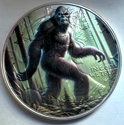 Sasquatch Bigfoot - American Silver Eagle 1oz .999 Silver Dollar Coin ...