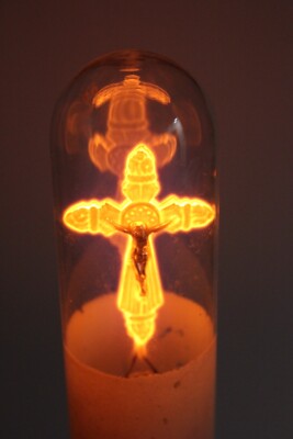 Vintage Aerolux Neon Jesus Light Bulb Lamp ORIGINAL - Works- NEON ...