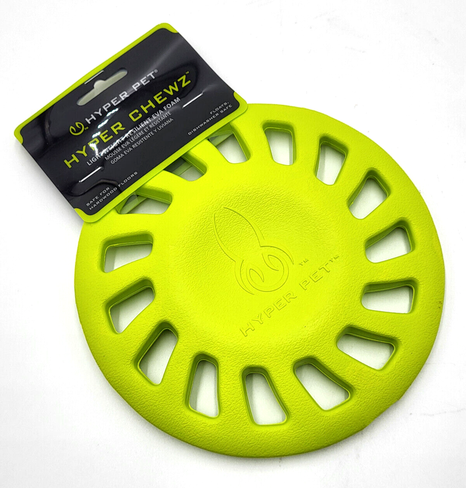 Hyper Pet Hyper Chewz Hubcap Frisbee Green Flying Disc Floating Dog ...