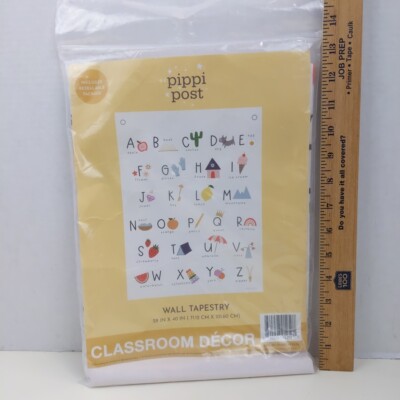 Pippi Post Alphabet Wall Tapestry 28x40 Classroom Decor Kids Learning ...