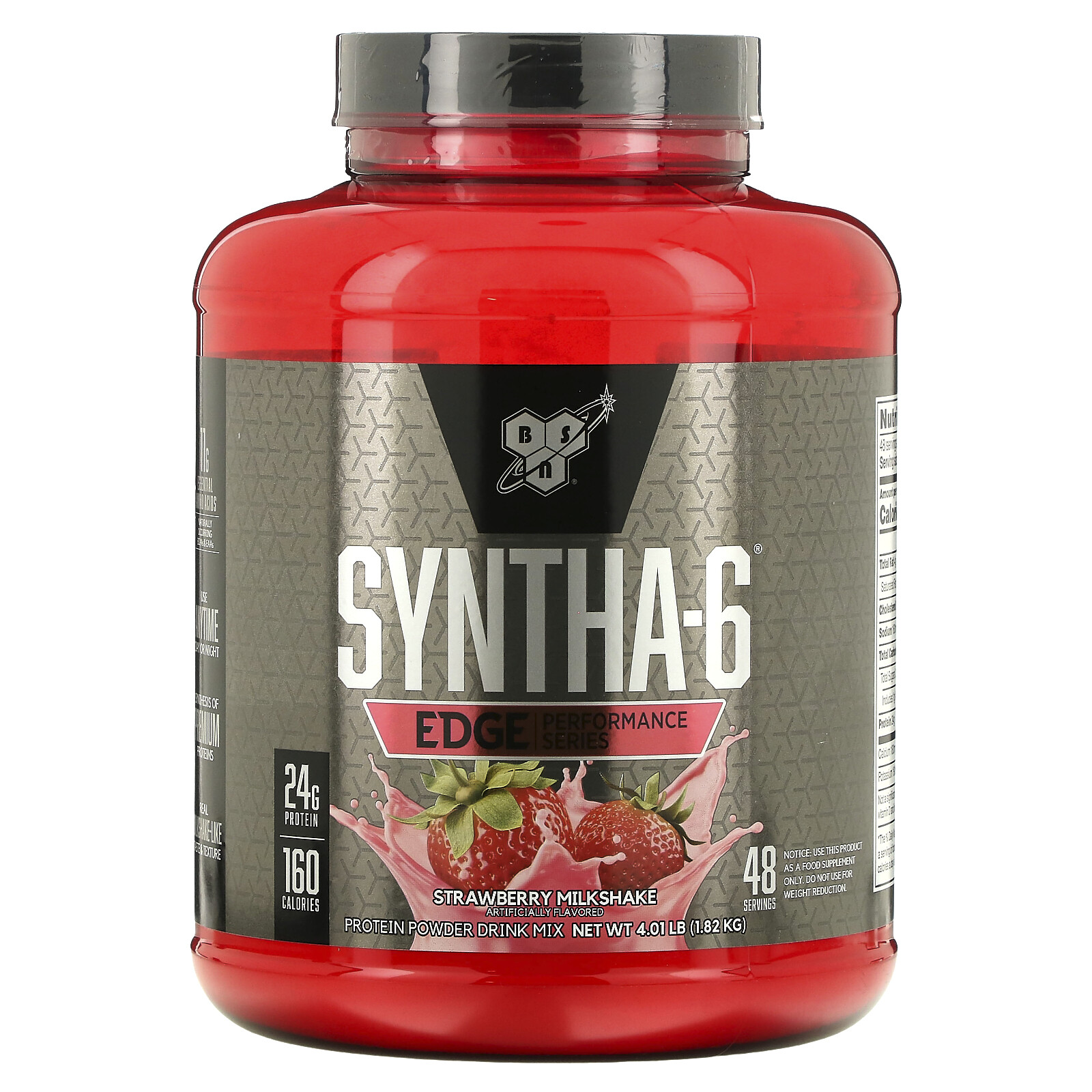 Syntha-6 Edge®, Protein Powder Drink Mix, Strawberry Milkshake, 4.01 lb ...