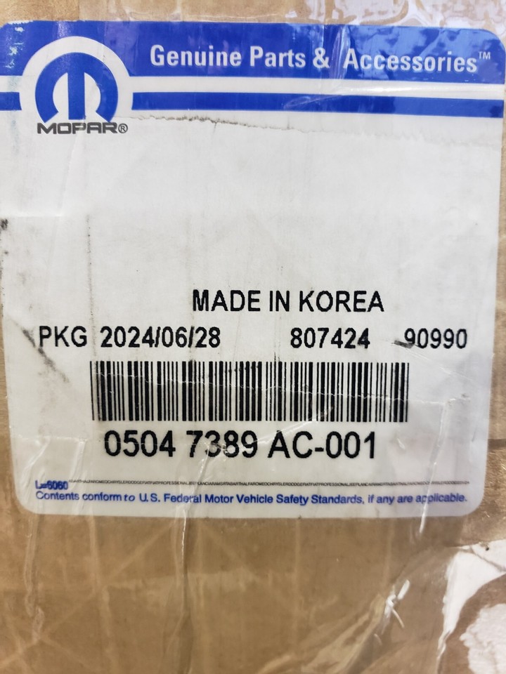 MOPAR 4 CYLINDER WATER PUMP FOR 2.0 AND 2.4 PART # 5047389AC BRAND NEW ...