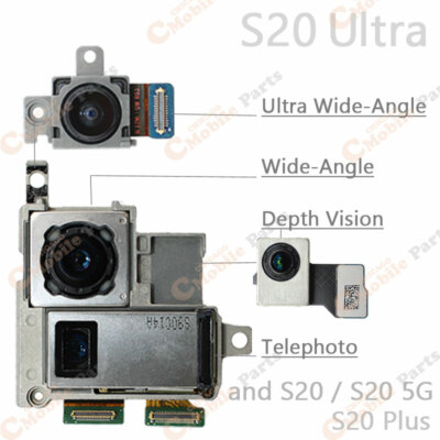 Galaxy S20 Plus S20 5G S20 Ultra Back Depth Vision Telephoto Wide Angle ...