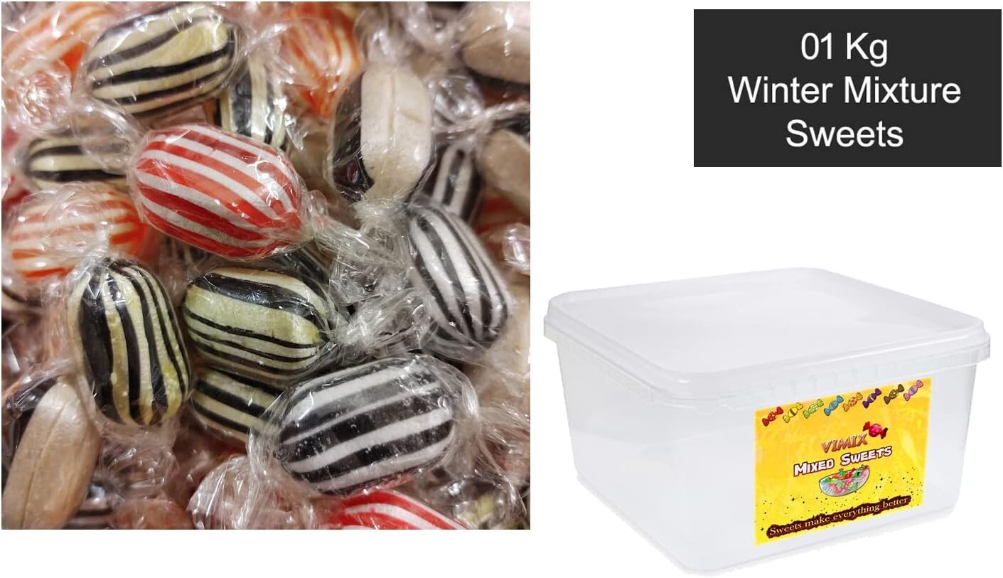 Winter Mixture Hard Boiled Sweets Solid Wrapped Traditional Retro Pick ...