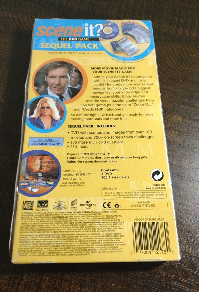 Scene It? The DVD Sequel Pack Movie Edition Game BRAND NEW & SEALD | eBay