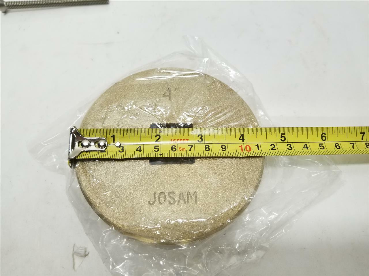 JS58604 Josam 58604 5-3/8" Wall Access Cover with 4" Brass NPT Cleanout ...