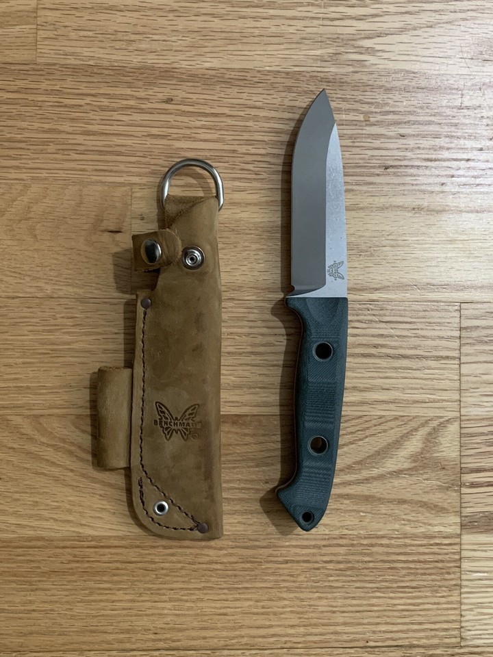 Benchmade Bushcrafter 162 Fixed Blade Knife, Sibert Design, Leather ...