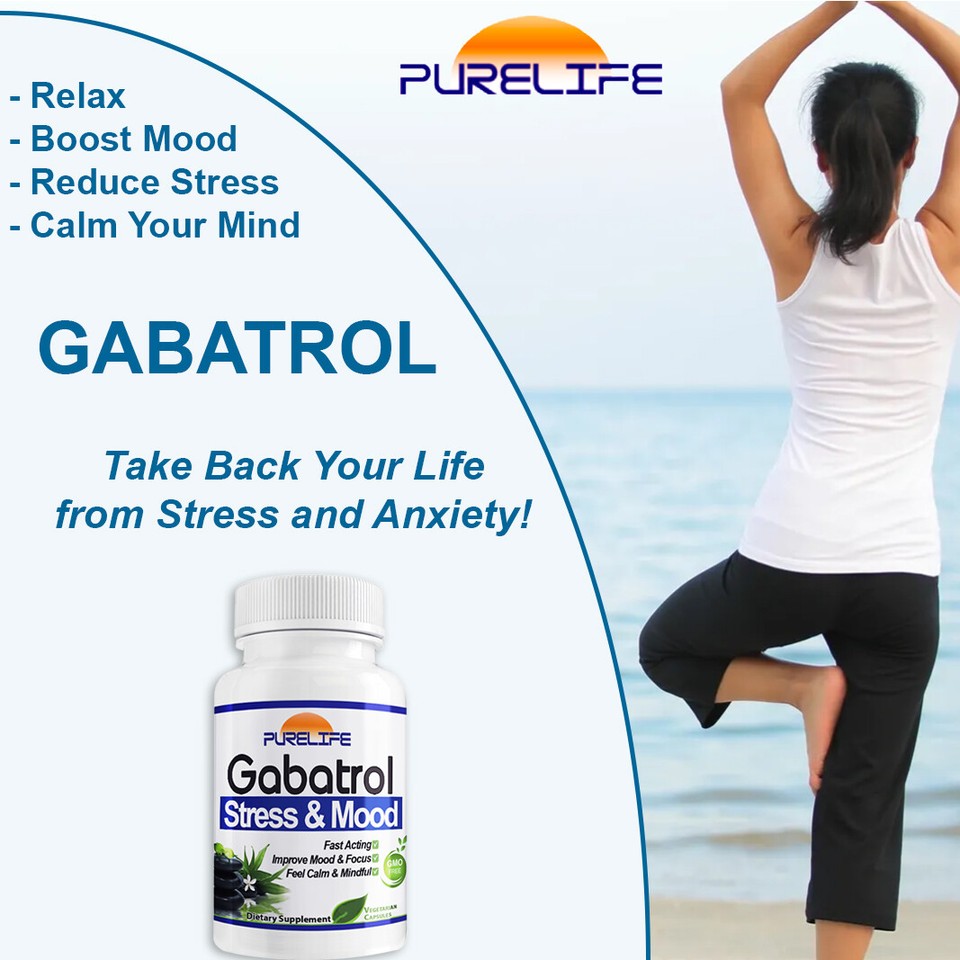 PureLife Gabatrol, Fast Acting Stress and Mood Formula, 45 Capsules | eBay