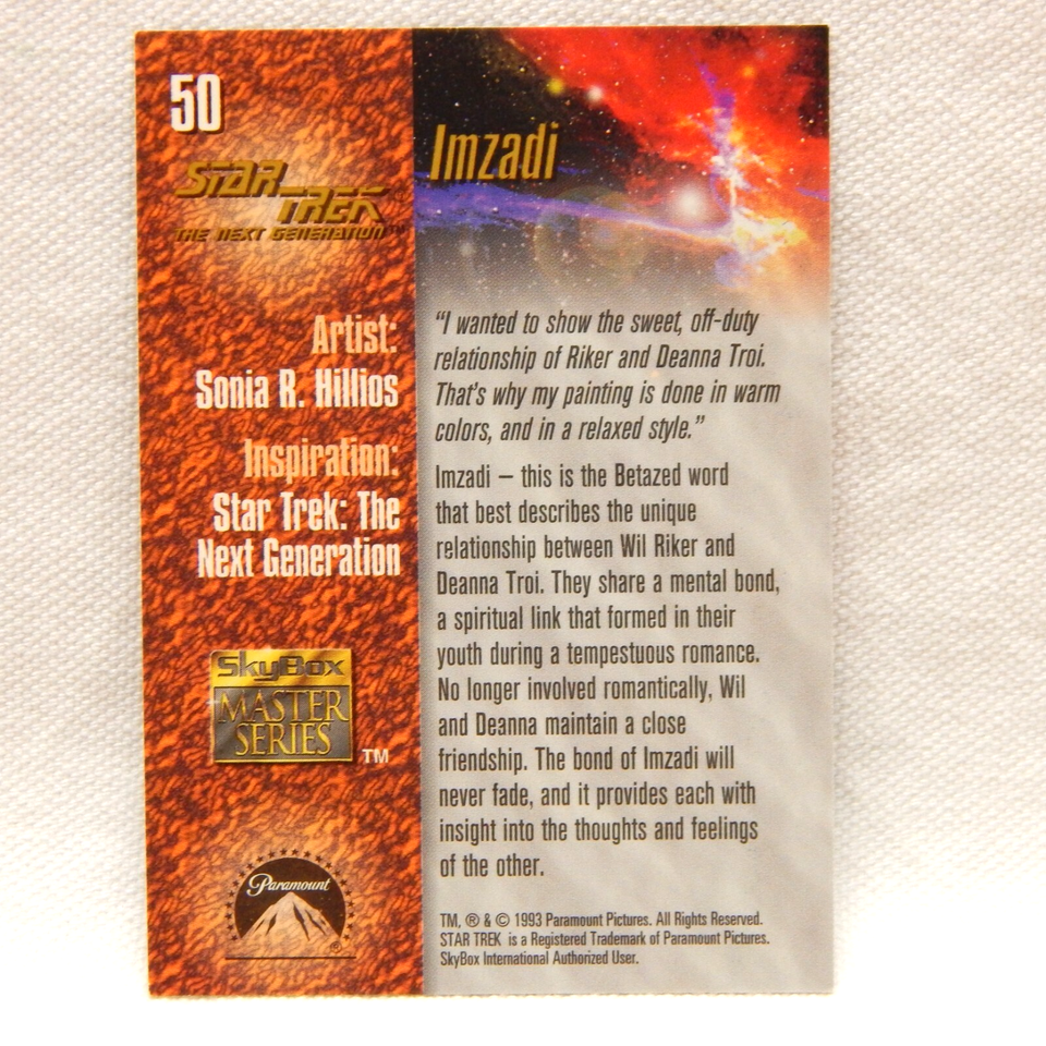 Star Trek William Riker Counselor Deanna Troi Card 50 | eBay